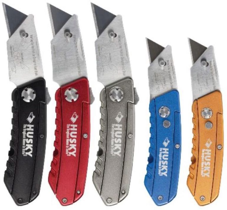 Husky Utility Knife Multi-Color 5pk Set | Pro Tool Reviews