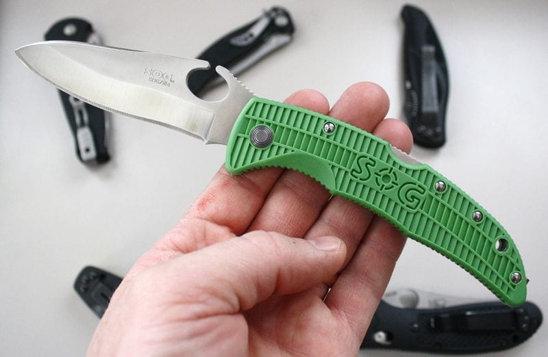 SOG GSP-21 Green Handle SOGzilla Knife Review