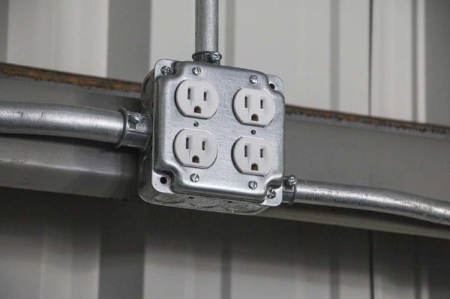 Steel Building Electrical Conduit & Lighting Installation