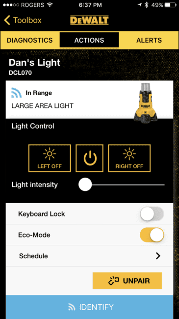 Dewalt DCL070 20V Max Corded/Cordless LED Area Light | PTR