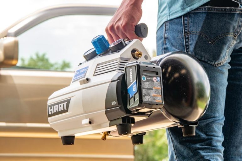 Hart 20V 2-Gallon Cordless Air Compressor Review HPCP01B - PTR