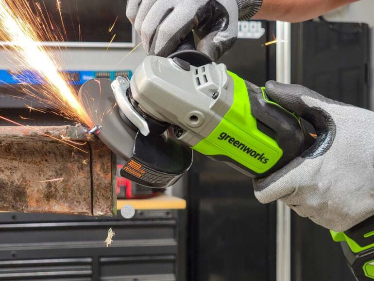 Greenworks 24V Cordless 4-1/2 Inch Angle Grinder Review - PTR