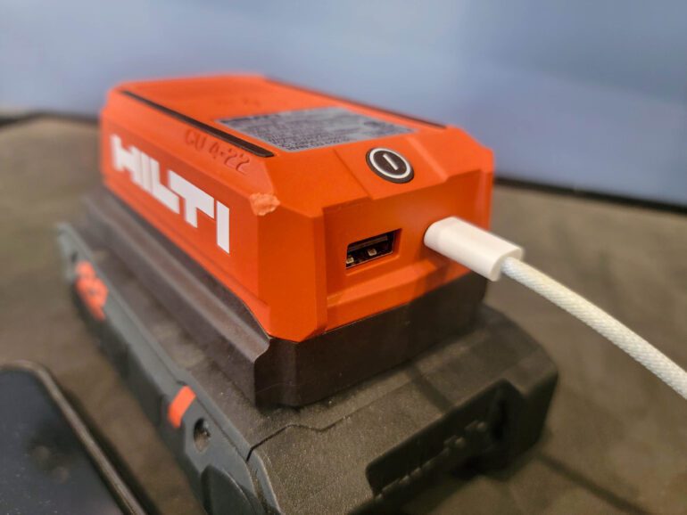 Hilti Nuron USB Jobsite Charger Adapter CU 4-22 - Pro Tool Reviews