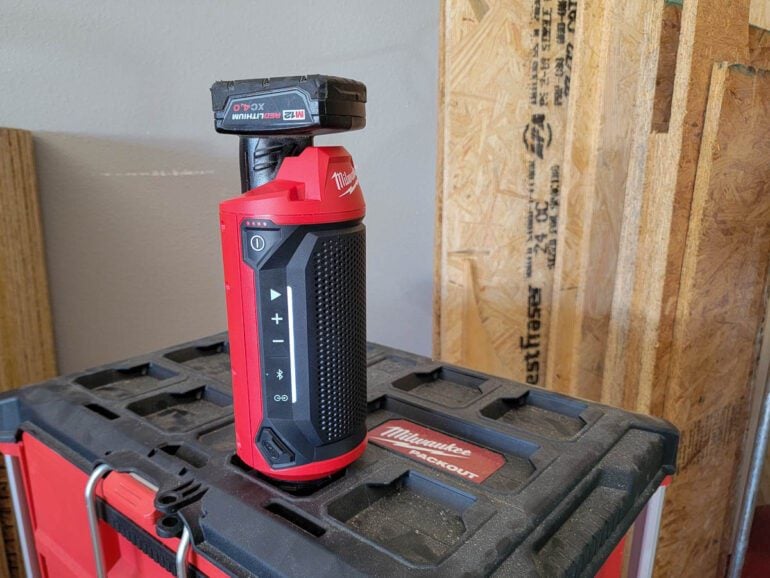 Milwaukee M12 Packout Compatible Bluetooth Jobsite Speaker Review - Pro ...