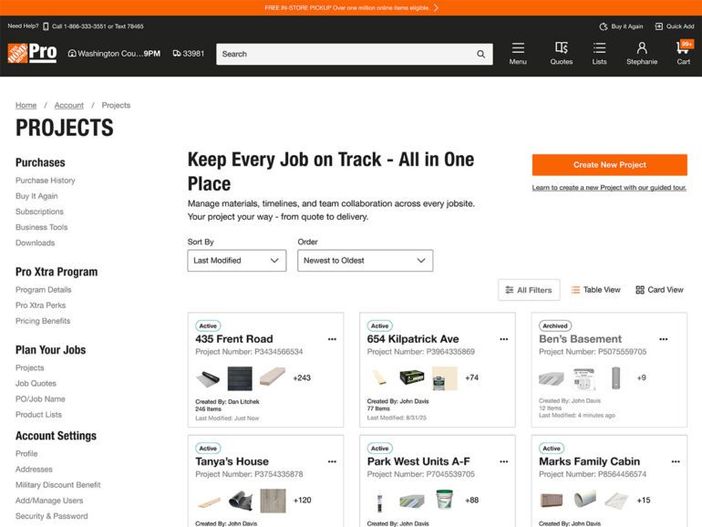 Home Depot Project Manager
