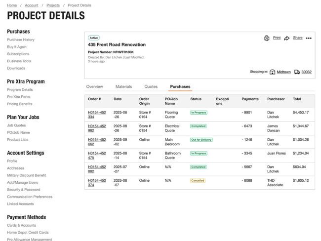 Home Depot Project Planning Tool Simplifies Job Management - Pro Tool ...