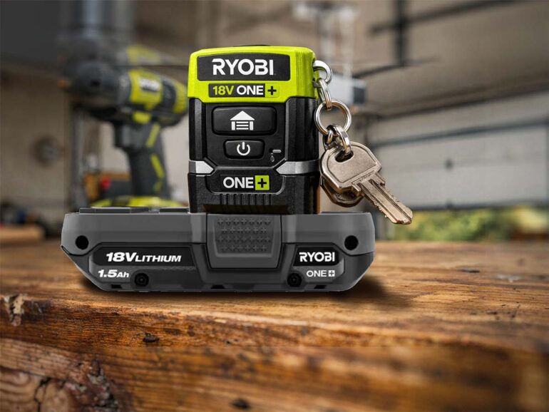 Ryobi 18V ONE+ Battery Powered Keychain Garage Door Remote Review - Pro ...